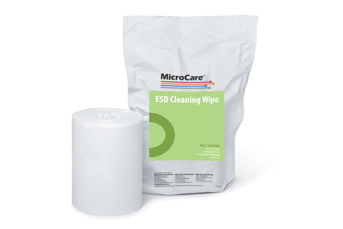 MicroCare ESD Presaturated Cleaning Wipes Refill, 100 5 x 8 in. Wipes ...